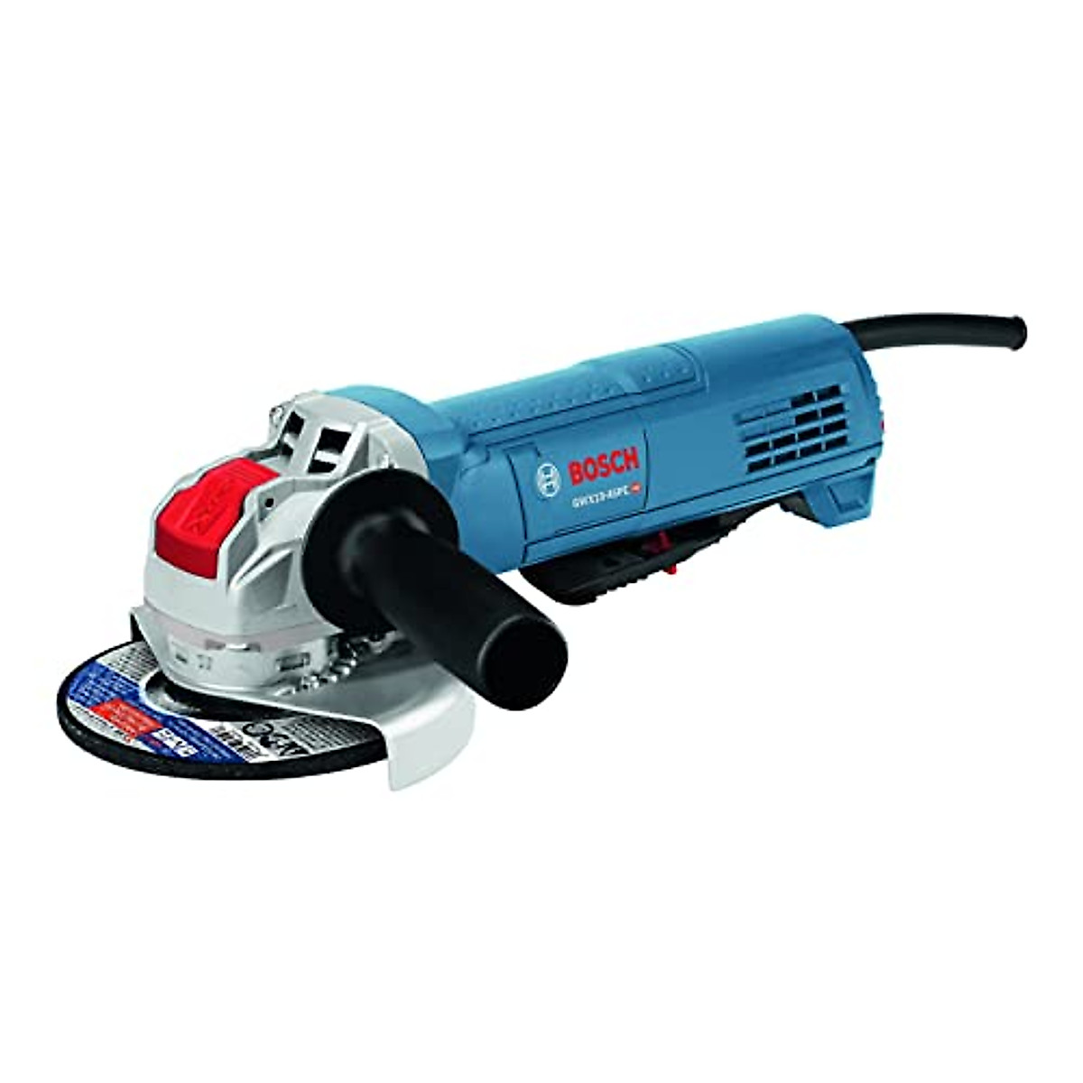 Bosch GWX10-45PE 4-1/2 In. X-LOCK Ergonomic Angle Grinder with Paddle Switch with Bosch GWX27LM450 4-1/2 In. x 1/4 In. X-LOCK Arbor Type 27 30 Grit Metal Grinding Abrasive Wheel