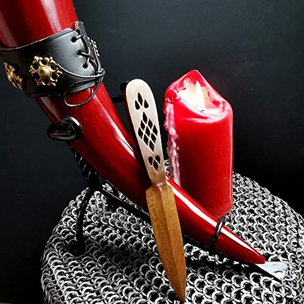 Mythrojan Wooden Knives, Athame Wiccan Wooden Handmade knife Pagan Witch Wizard wicca - Brown