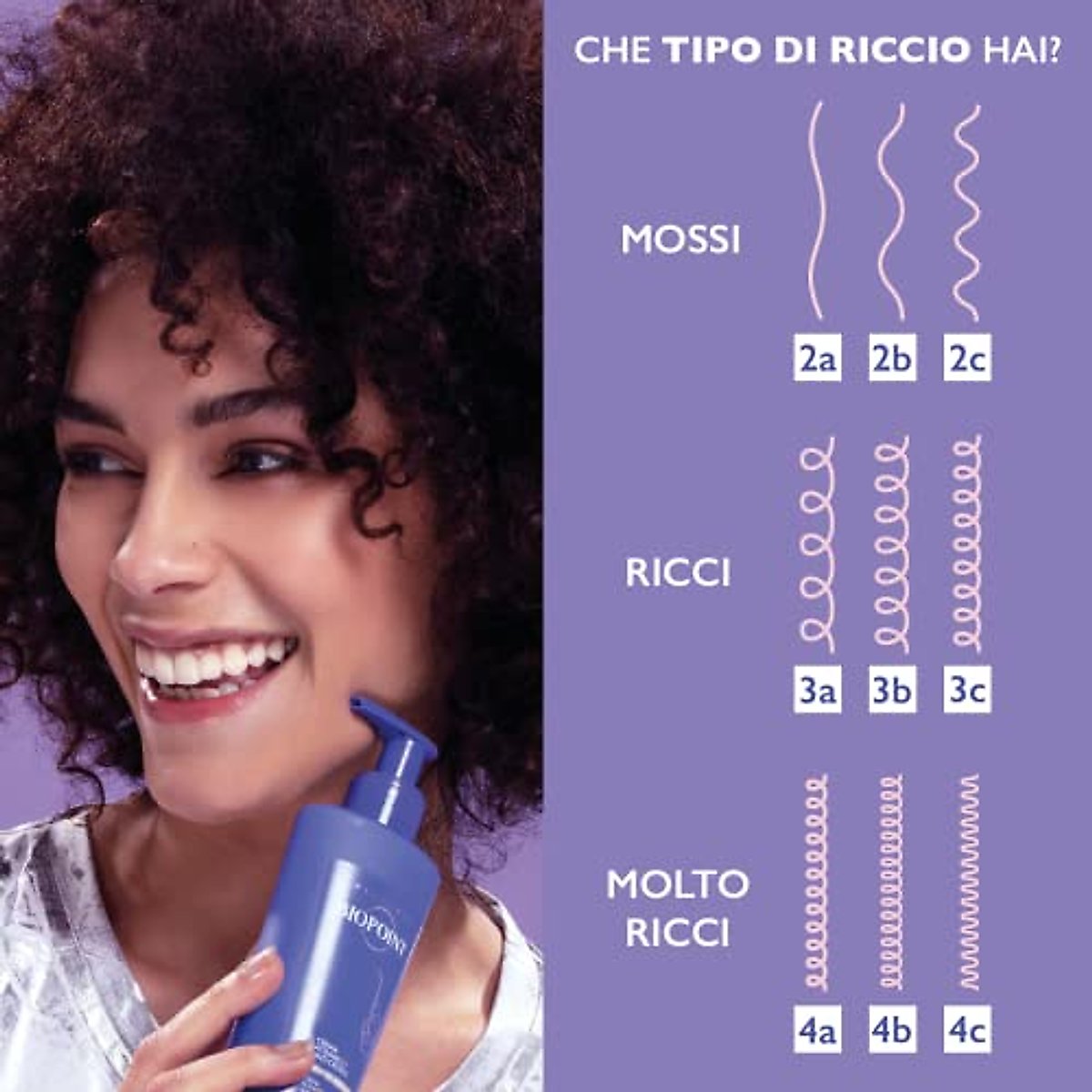 BIOPOINT Anti-Frizz and Anti-Crespo Curl and Wave Shampoo - Hydrating Formula for Defined, Elastic Curls