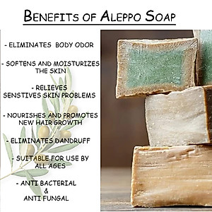 Aleppo Soap - 2 Pack - 8 oz each - Laurel Oil, Virgin Olive Oil, Natural & Handmade from Origin