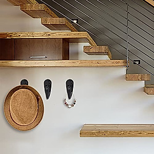 Mzizi Dco Wall Hooks,Coat Hooks Wall Mounted,Single Metal Hooks, Heavy Duty Wall Hooks for Hanging Hat Towel Robe Bag Jacket Clothes (Black 15PCS)