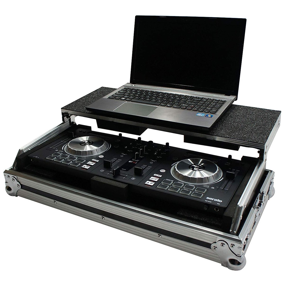 Harmony Audio HCMIXTRACKPRO3LT Flight Glide Laptop Stand DJ Case Compatible with Numark Mixtrack 3