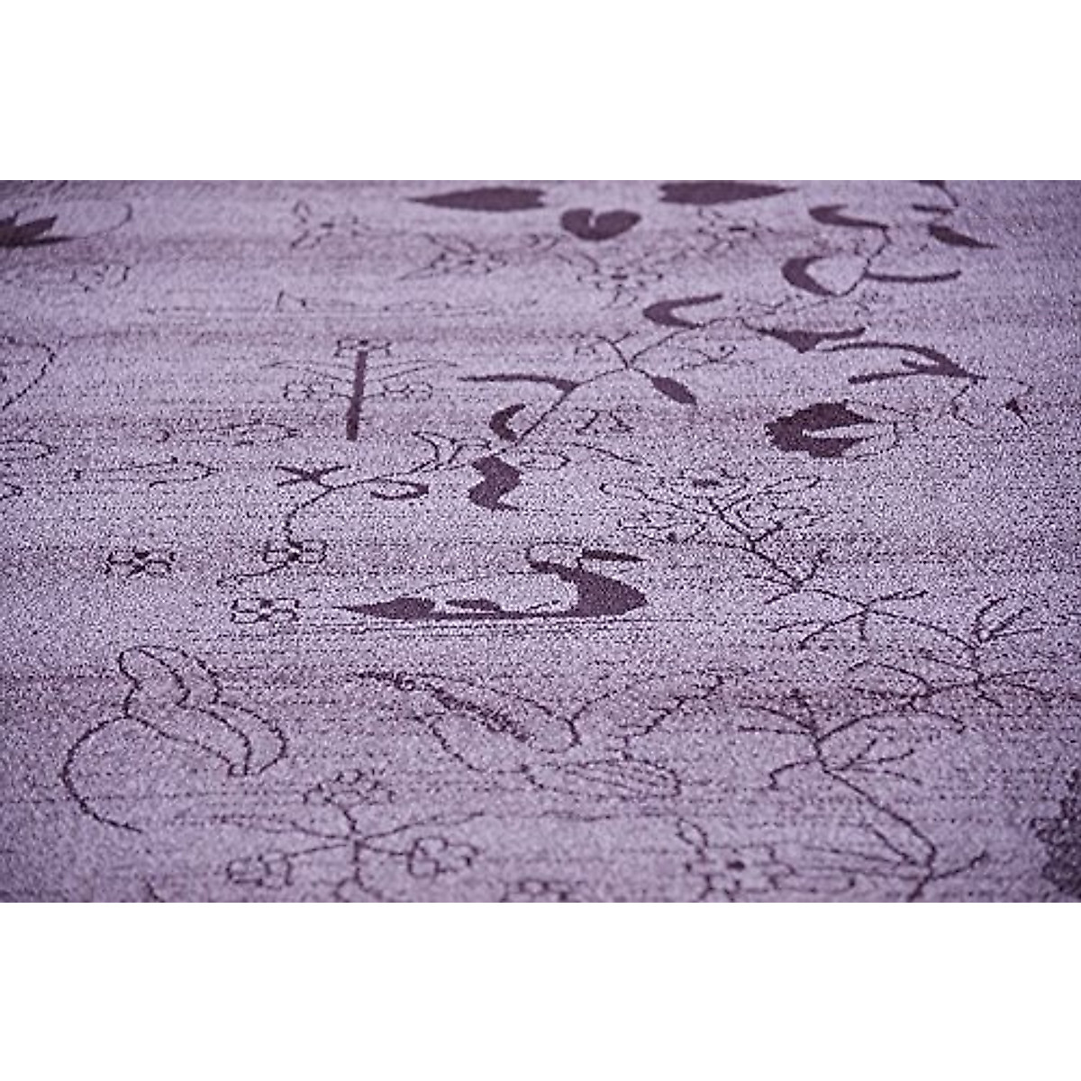 Unique Loom La Jolla Collection Farmhouse, Contemporary, Botanical, Traditional, Vintage Area Rug, 10 x 13 ft, Violet/Dark Purple