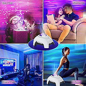 Vinwark Star Projector, Galaxy Projector, Northern Lights Aurora Projector for Bedroom with Music Bluetooth Speaker and White Noise, Starry Night Light Projectors for Kids Adults