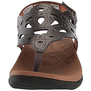 Rockport Women's Ridge Sling Sandal, Pewter, 11 M US
