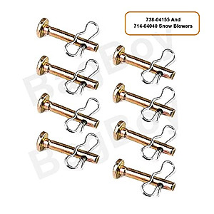 10 pcs Shear Pins 738-04155 & Cotter Pins 738-04155 for Snowblower Shear Pins, Compatible with MTD Troy-Bilt Craftsman 738-04155 738-0763 & More - 2007 and After Fits Cub Cadet Snow Blower Shear Pin