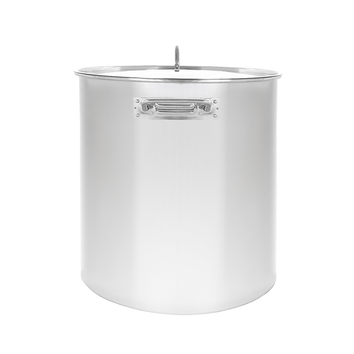 CONCORD Polished Stainless Steel Stock Pot Brewing Beer Kettle Mash Tun w/Flat Lid (60 QT)