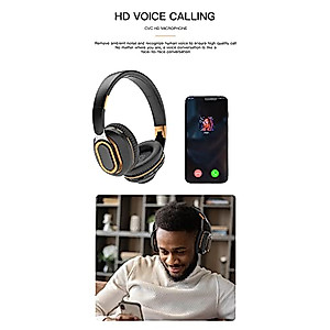 Portable Wireless Headphones - Foldable Lightweight Over-Ear Headphones, Ergonomically Designed Bluetooth Headphones, Soft and Comfortable for Office, School, Travel, Sports