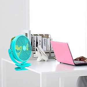 GagetElec 8" Foldaway Fan Rechargeable 10000mAh Battery Powered Oscillating Fan,20H Working Time,Portable Standing Fans with Adjustable Tripod,4 Speeds Cooling Fishing Camping Beach Fan