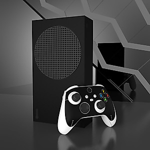 PlayVital Black Custom Vinyl Skins for Xbox Core Wireless Controller, Wrap Decal Cover Stickers for Xbox Series S Console Controller