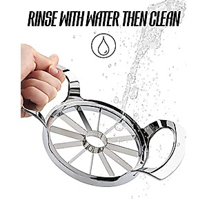 MOVNO Apple Slicer 12 Slices, Home Kitchen 12-Blade Stainless Steel Apple Slicer Corer Cutter, Sturdy and Sharp