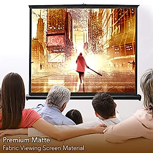 Pyle 50" Inch Portable Projector Screen - Portable Floor Standing Fold-Out Roll-Up Tripod Manual, Office Presentation, Quick Assembly - PRJTP53