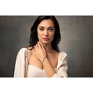 NATALIA DRAKE 1/4 Cttw Diamond S link Tennis Bracelet for Women in Rhodium Plated 925 Sterling Silver Color I-J/Clarity I2-I3