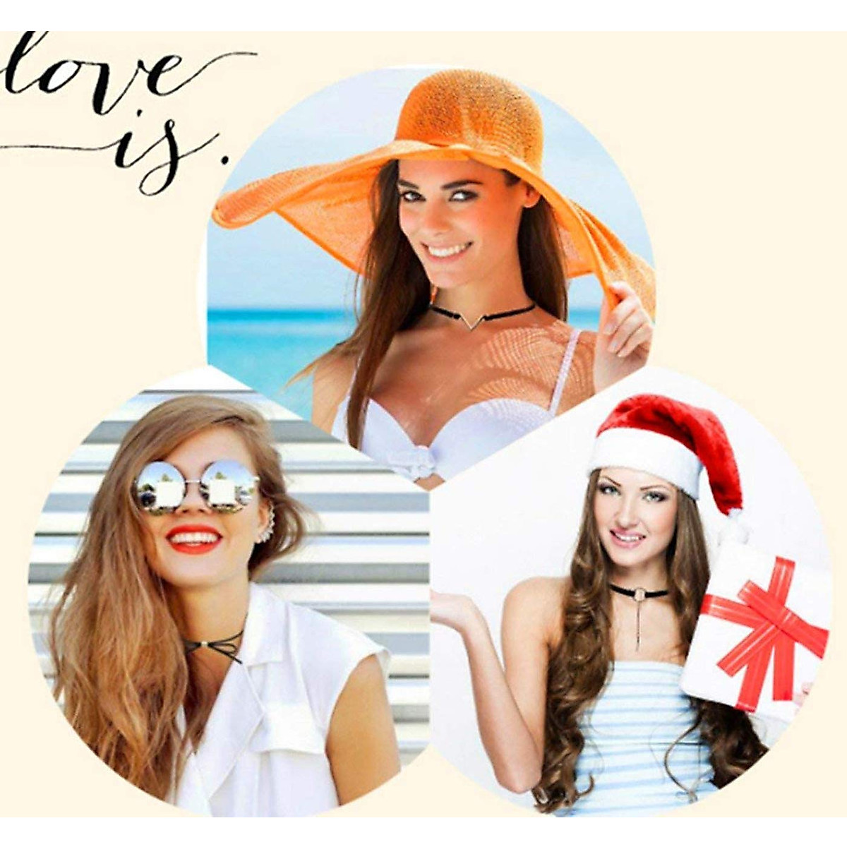 YOKER 22 Pcs Necklaces Black Velvet Choker Set for Womens Velvet Choker Set Classic Gothic Tattoo Lace Chokers Adjustable for Party Cosplay Christmas Birthday