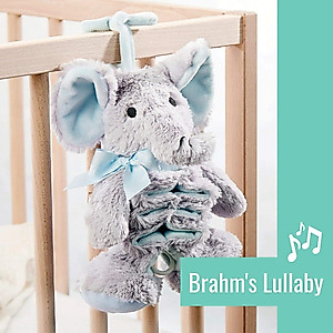 Lil' Llama Baby Musical Pull Toy - Infant Baby Elephant Musical Toy for Crib or Playpen Plays Brahms Lullaby - Entertain Baby with Music – Pull-Down Musical Toy - Soft Pull String Musical Toy