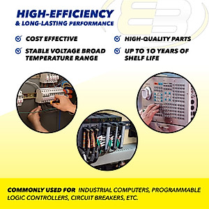 Exell Lithium PLC Computer Backup Battery, Replaces COMP-221, Energy Plus PLC-221, and Modicon 990XCP98000 (3 Volts)