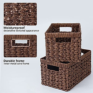 GRANNY SAYS Bundle of 1-Pack Extra Large Wicker Basket Storage & 2-Pack Shelf Storage Baskets