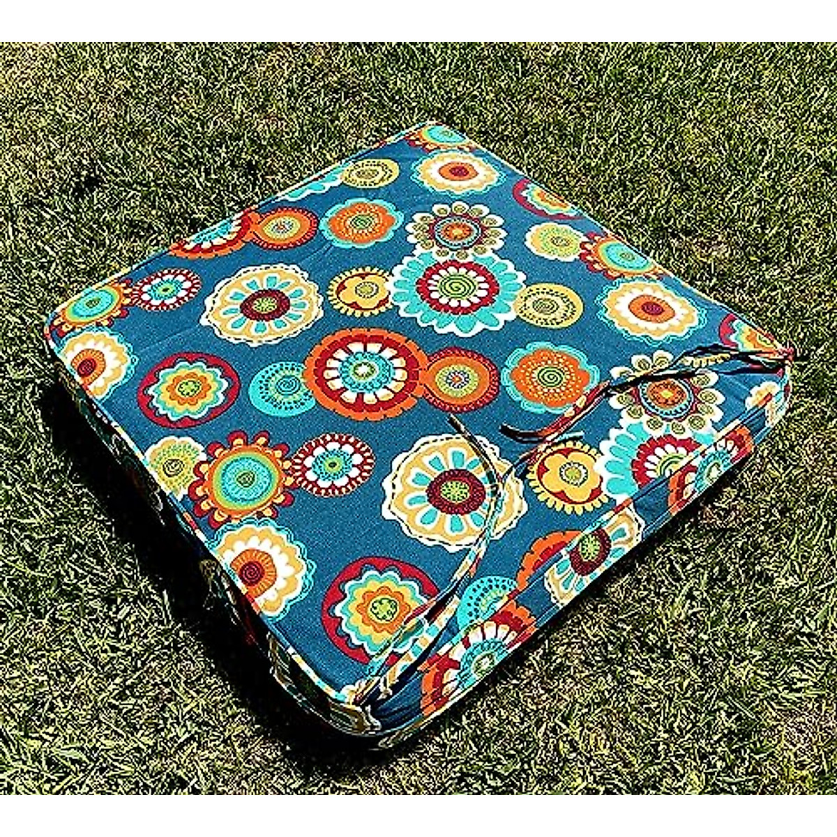 BELLRINO Outdoor Waterproof Patio Cushion Covers 24" X 22" X 4" Set of 4 Replacement Slipcovers Decorative Cushion Cover for Chair Seat Garden Bench Porch Couch P003-24X22X4-4PC Cover ONLY