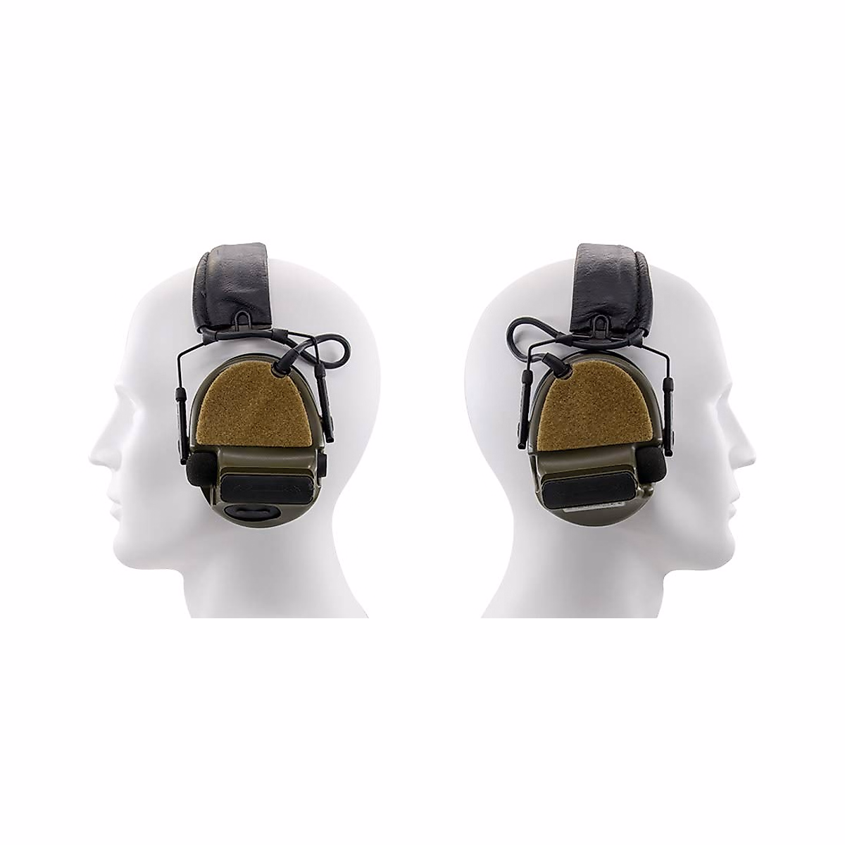 Armorwerx Hook & Loop Deck Set Compatible with Peltor Comtac Headset (Tan)