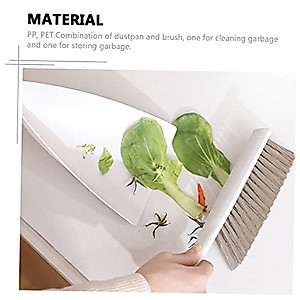 COLLBATH 1 Set Small Broom Mini Dustpan and Brush Household Floor Cleaners Mini Cleaning Broom Sofa Broom Mini Keyboard Mini Saucepan Clip Door Handle Pet Dustpan The Pet White