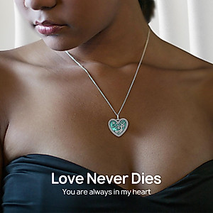 METIS WONG Cremation Urn Necklace for Ashes - Sterling Silver Pendant Cremation Jewelry for Human Ashes Memory Women Mom Grandma Blue Tree of Life Pendants for Loved Ones