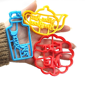 Cookie Cutter by 3DForme, Eat Me Baking Cake Fondant Frame Mold for Buscuit, Set 3 Piece Made in Ukraine