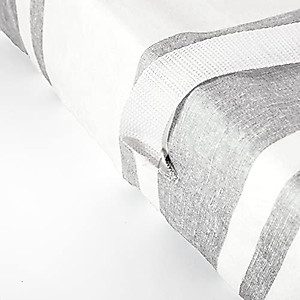 Lush Decor Baby Farmhouse Stripe Soft & Plush Changing Pad Cover, 32" x 16" x 5", Gray