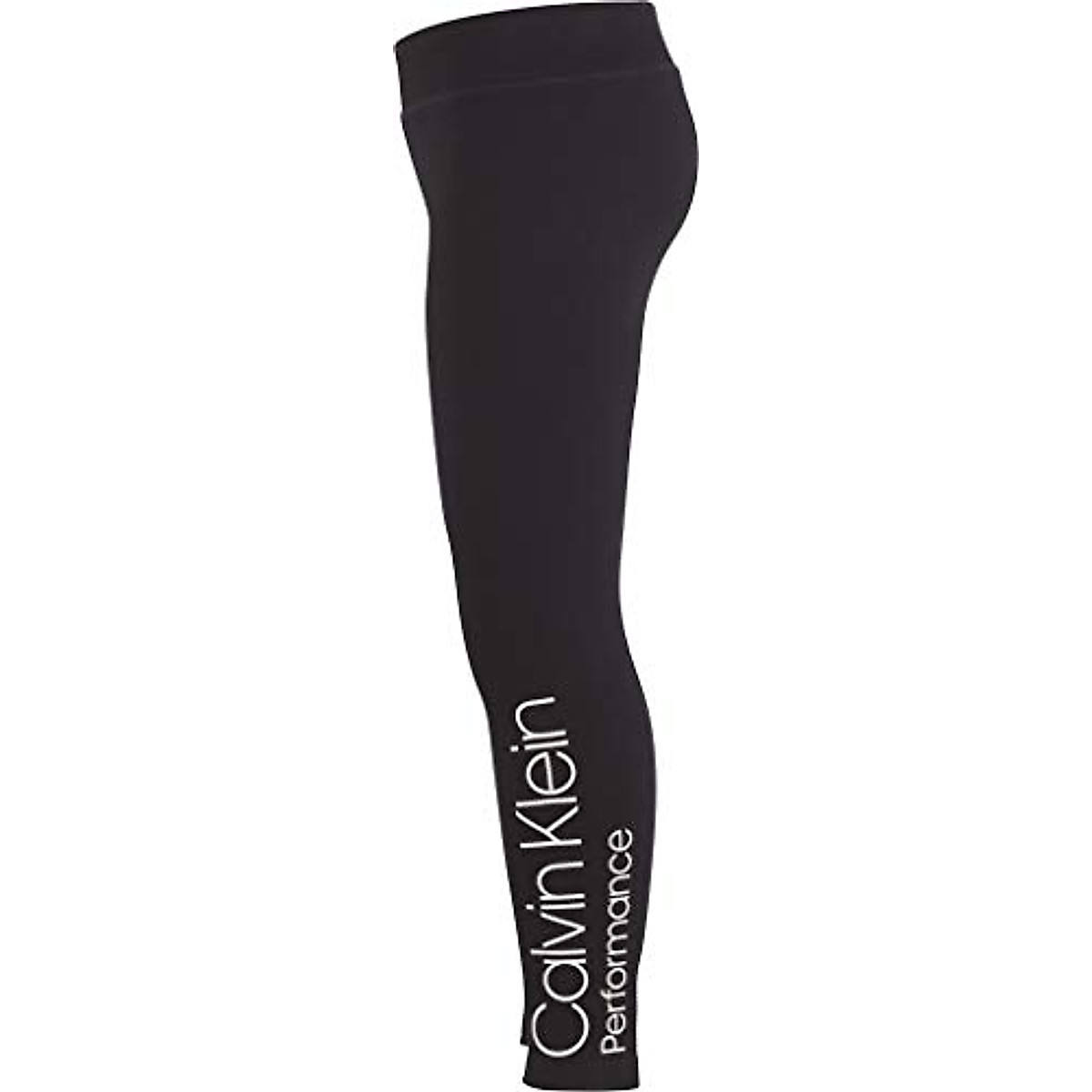 Calvin Klein Girls' Legacy Performance Leggings, Black Ck, 8-10