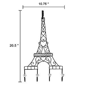 GUSUWOD Set of 2 Long Over The Door Hooks - Paris Themed Eiffel Tower Towel Coat Rack(20.5" x 10.75")…