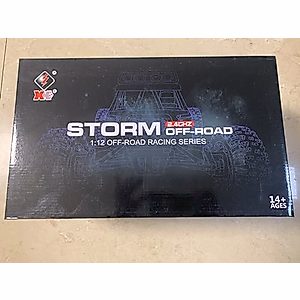 YuqiaoTime WLtoys 12427 RC Car 4WD 1/12 2.4G 50KM/H High Speed Monster Vehicle Remote Control Car RC Buggy Off-Road Car (12427 1B)