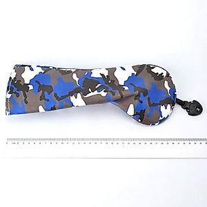 GOOACTION Camo Golf Club 3 5 Fairway Wood Headcover Synthetic Leather Camouflage Print Blue Creative Headcover Protector