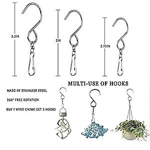 Epartswide Wind Chimes Outdoor Wind Chimes 36" Garden Chimes with 18 Aluminum Alloy Tubes and 3 S Hooks for Garden Patio Decor(Golden)