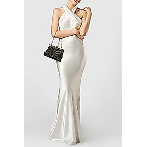 BABEYOND 1920s Flapper Peacock Clutch Gatsby Sequined Evening Handbag Beaded Bag (Style 2-Black)