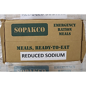 SOPAKCO MREs-Reduced Sodium Food Rations 16 Meals Ready To Eat - 8/23 or newer