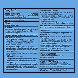 Curist Adapalene 0.1% Acne Free Gel (45gr 1.6oz 90 Day Supply - XL Tube) - Topical Retinoid Acne Medicine - Stop Acne Whiteheads Blackheads & Clogged Pores - Adapalene Retinoid Acne Treatment For Face