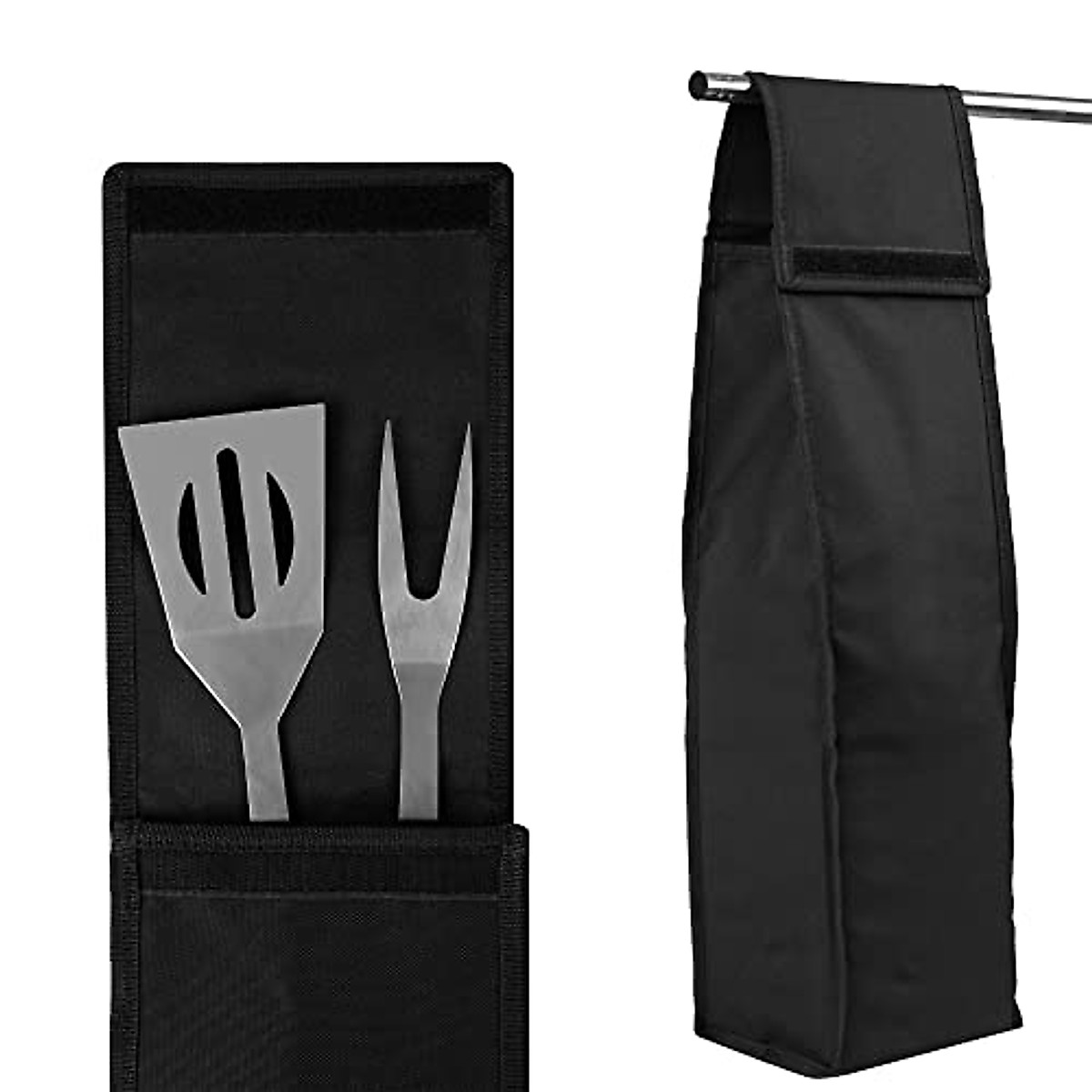 Tugaizi 2 Pcs Grill Utensil Storage Bags BBQ Tool Storage Bags Foldable Grill Bags for Camping Hiking Barbecue