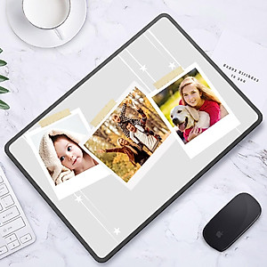Create Persoanlize Case for MacBook Air 13 Inch A2337 M1/M2 Retina A2179/A1932 (2020 2019 2018) Customize Photos Pictures Collage Clear Hard Shell/Black Edge Cover 13" with Touch ID