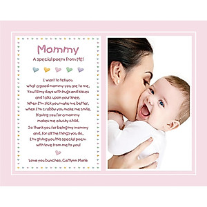 Mommy Gift from Daughter, Baby, Toddler, A Special Poem From Me, 8x10 Inch Print Personalized with Name and Photo