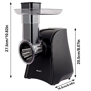 ASLATT Electric Slicer, Electric Cheese Grater for Home Kitchen Use, One-Touch Control Cheese Shredder, Salad Maker Machine for Fruits, Vegetables, Cheese Grater with 5 Attachments