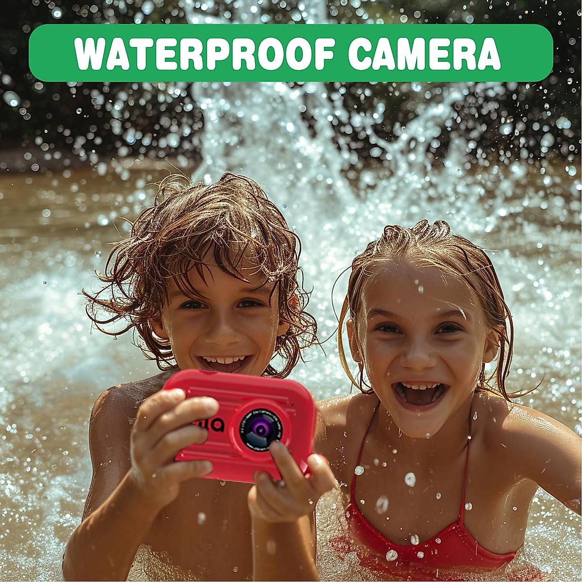 HD Kids Digital Camera,8 MP Photo and 1080P Video, 4X Zoom Waterproof and Dustproof Children's Digital Camera for Daily Use, Toys for Boys and Girls Over 3 Years Old.