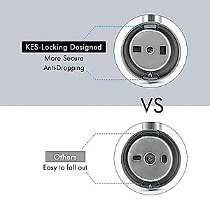 KES Towel Hook Bathroom Wall Heavy Duty Robe Hook Holder SUS304 Stainless Steel Brushed 2 Pack, A2164-2-P2