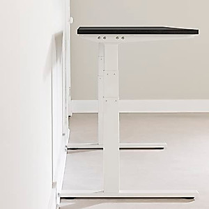 South Shore Ezra Adjustable Height Standing Desk, Gray Oak and White