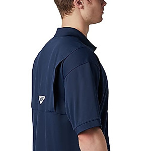 Columbia Men's PFG Perfect Cast Polo Shirt, Breathable, UV Protection Collegiate Navy