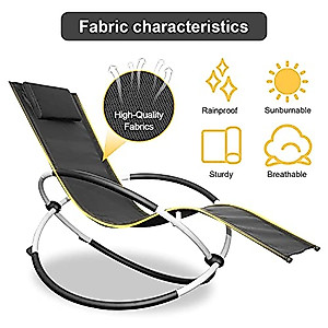 Outdoor Lounge Chair, New Zero Gravity Chair, Foldable Outdoor Chaise Lounge 2 Pack, 2021 Technological Innovation - A Combination of Recliner & Rocking Chairs
