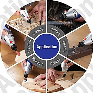 WORKPRO Rotary Tool Kit, 6 Variable Speed, Engraver, Sander, and Polisher with 141Pcs Accessories - Perfect for Grinding, Cutting, Wood Carving, Sanding, and Engraving