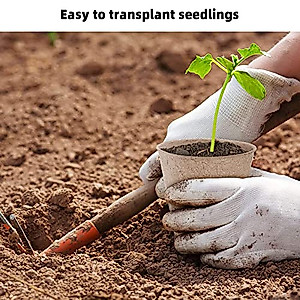 ANGTUO 102 Pcs Peat Pots for Seedlings 3.14 Inch Seed Starter Pots 100% Eco-Friendly Biodegradable Plants Pots with Drainage Holes and 20 Plant Labels
