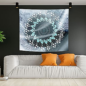 Mandala Tapestry Wall Hanging Tapestry for Bedroom Living Room Dining Room Dormitory Wall Decor Tapestry Bedside TV Background Decoration (51.2x59.1 inches, 130x150 cm)