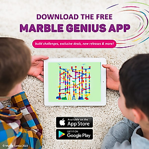 Marble Genius Flying Marbles Expansion Pack - 5 Boards + 100 Trivia Cards Set, Experience The Thrill of Racing, Includes an App with Additional Challenges That is Perfect for Kids, Teens, and Adults
