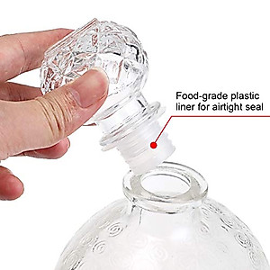 MDLUU Glass Wine Decanter, Skull Decanter Bottle, Liquor Decanter with Airtight Stopper, Wiskey Vodka Beer Decanter for Gift, Home, Bar, Party Decor, 25oz/750ml