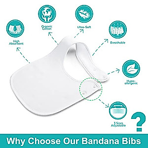 Baby Burp Cloths & Baby Bibs Set Super Absorbent and Soft Baby Spit Up Burping Rags for Boys and Girls